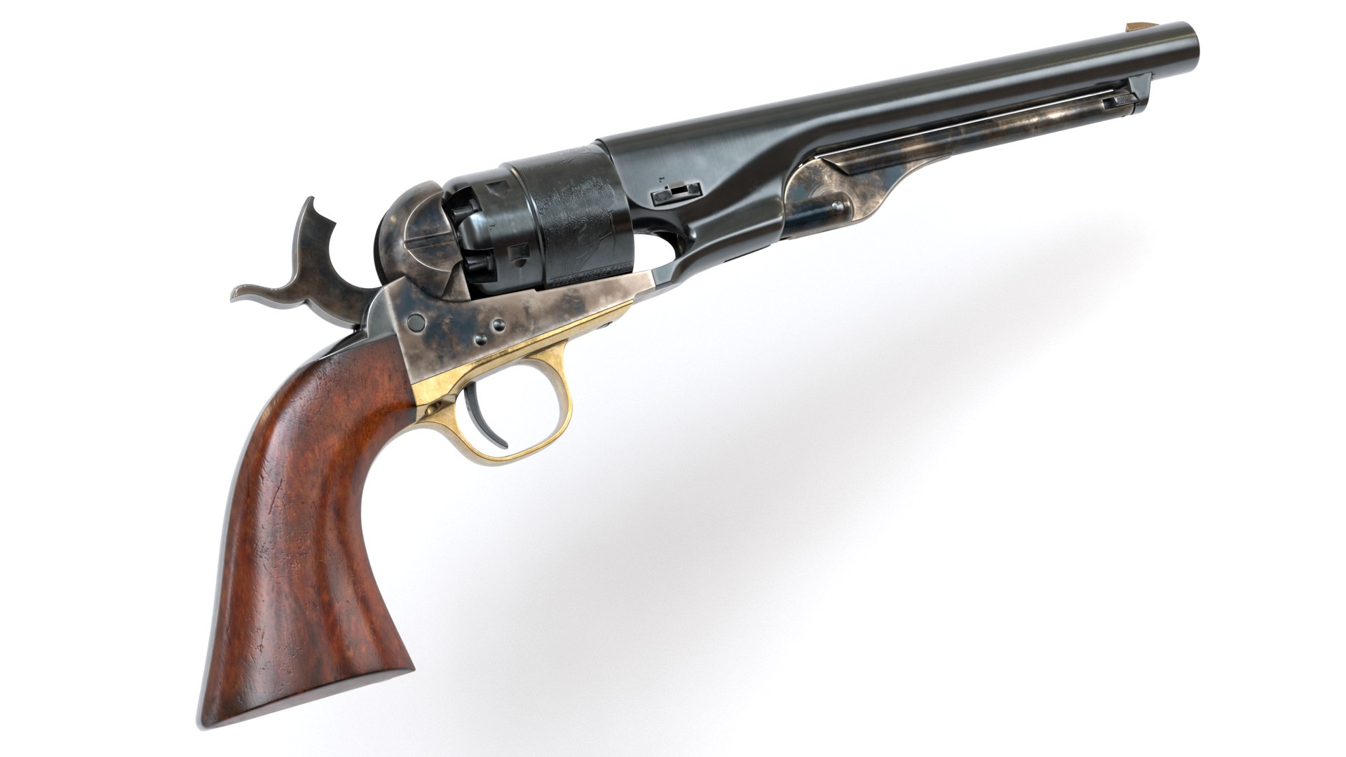 Colt 1860 Army 44 cal model - TurboSquid 1953999