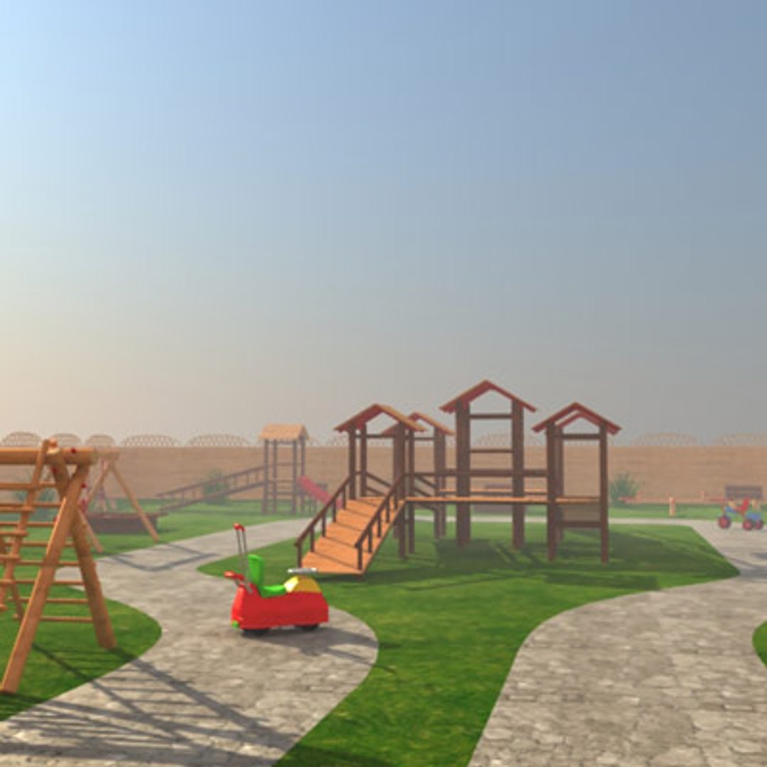 Playground Play Scene 3d 3ds