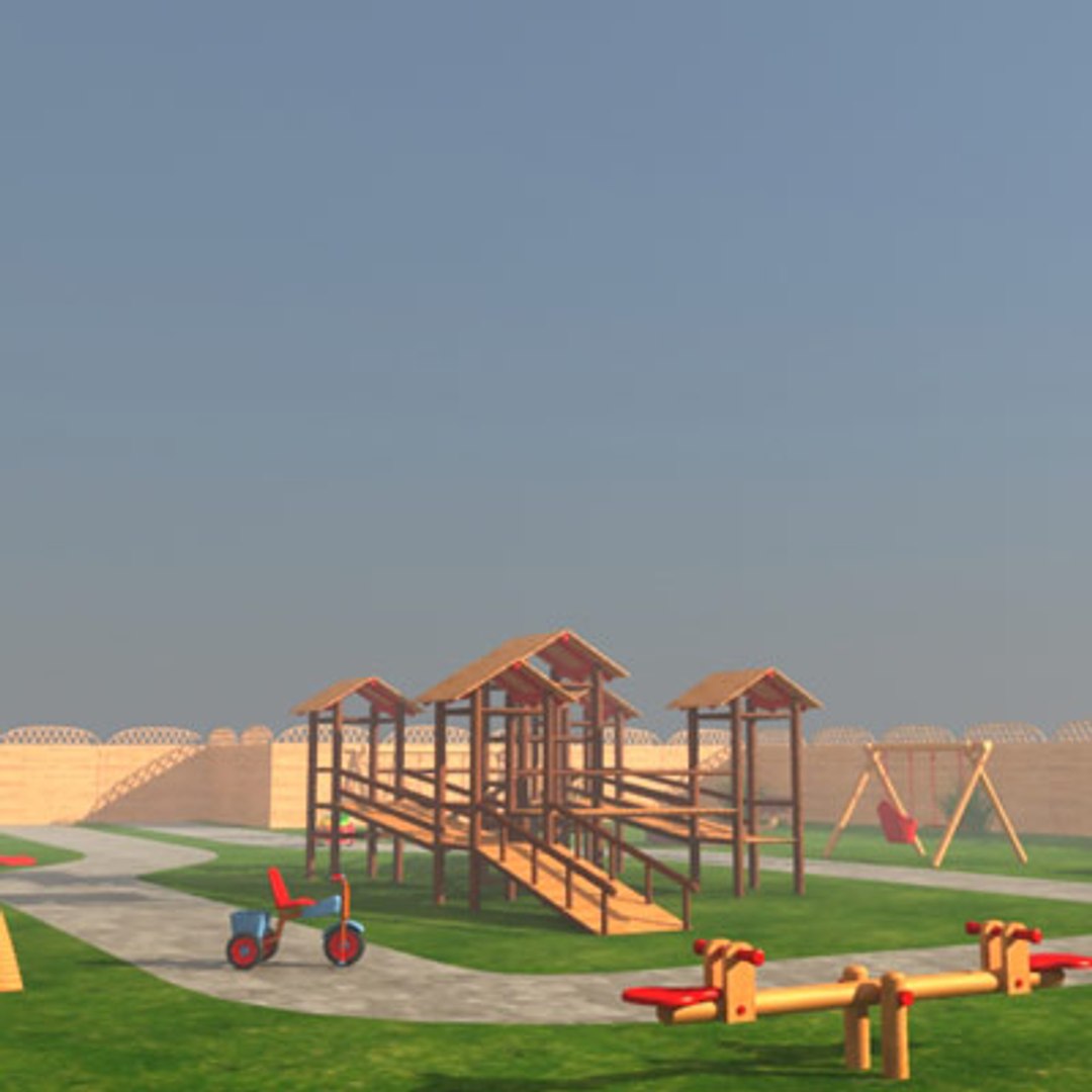 Playground Play Scene 3d 3ds