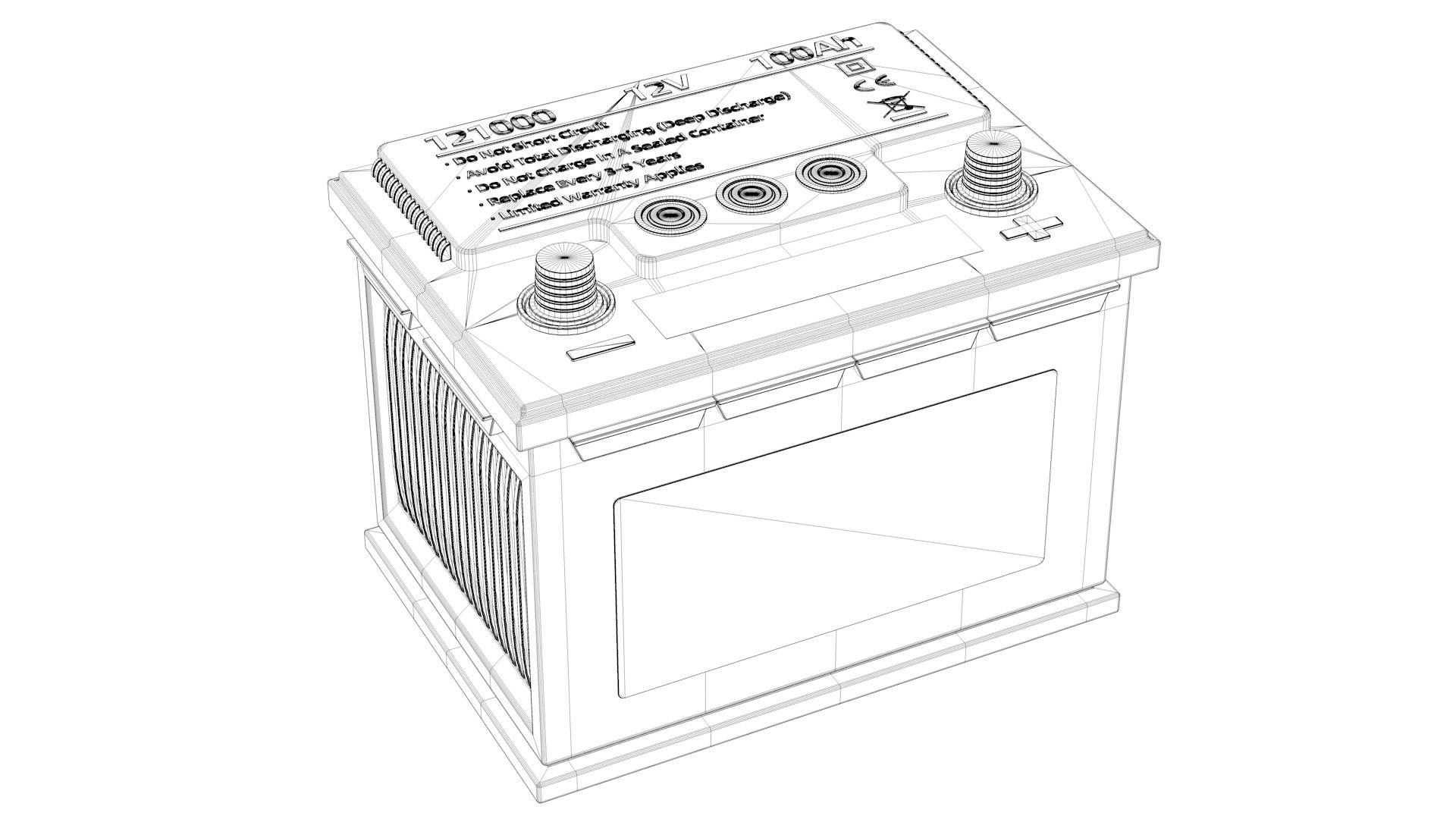 Car Battery Auto Lead Acid Batteries 3D Model Octane Render 3D ...