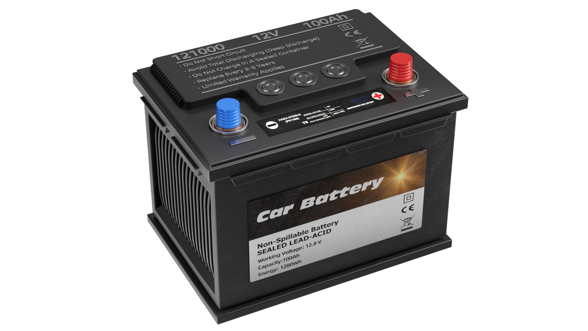 Car Battery Auto Lead Acid Batteries 3D Model Octane Render 3D ...