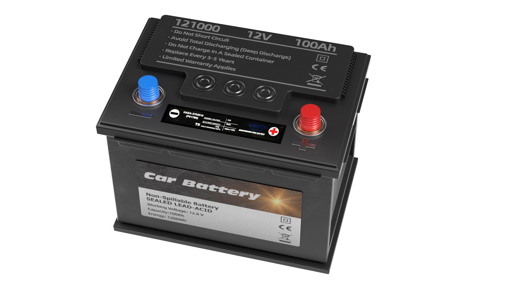 Car Battery Auto Lead Acid Batteries 3D Model Octane Render 3D ...