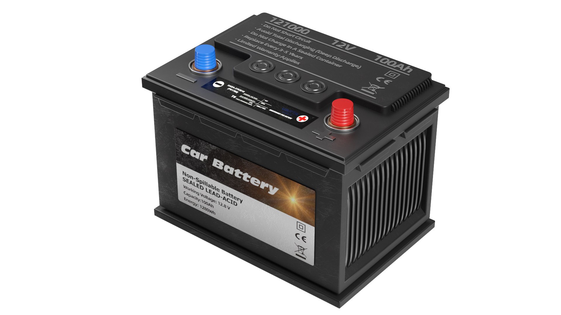 Car Battery Auto Lead Acid Batteries 3D Model Octane Render 3D ...