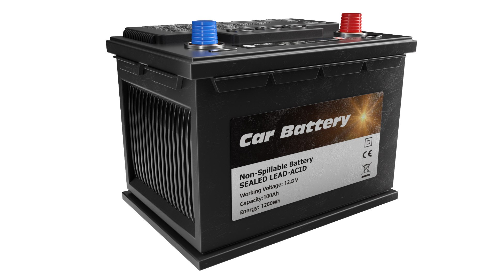 Car Battery Auto Lead Acid Batteries 3D Model Octane Render 3D ...