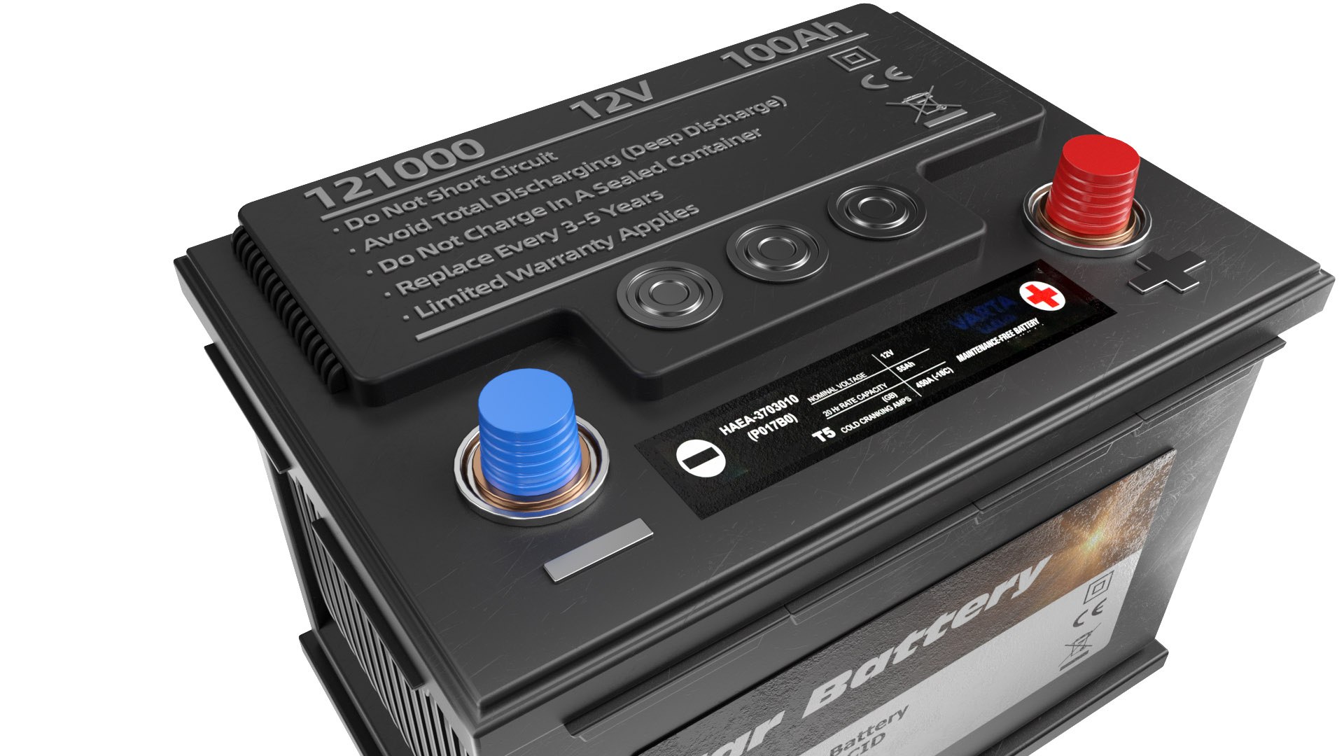 Car Battery Auto Lead Acid Batteries 3D Model Octane Render 3D ...