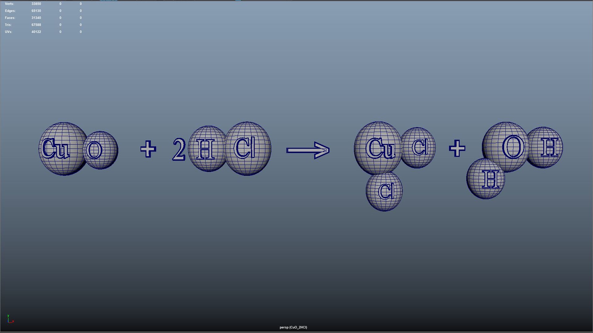 3D Formation Of Copper II Chloride - TurboSquid 2337646