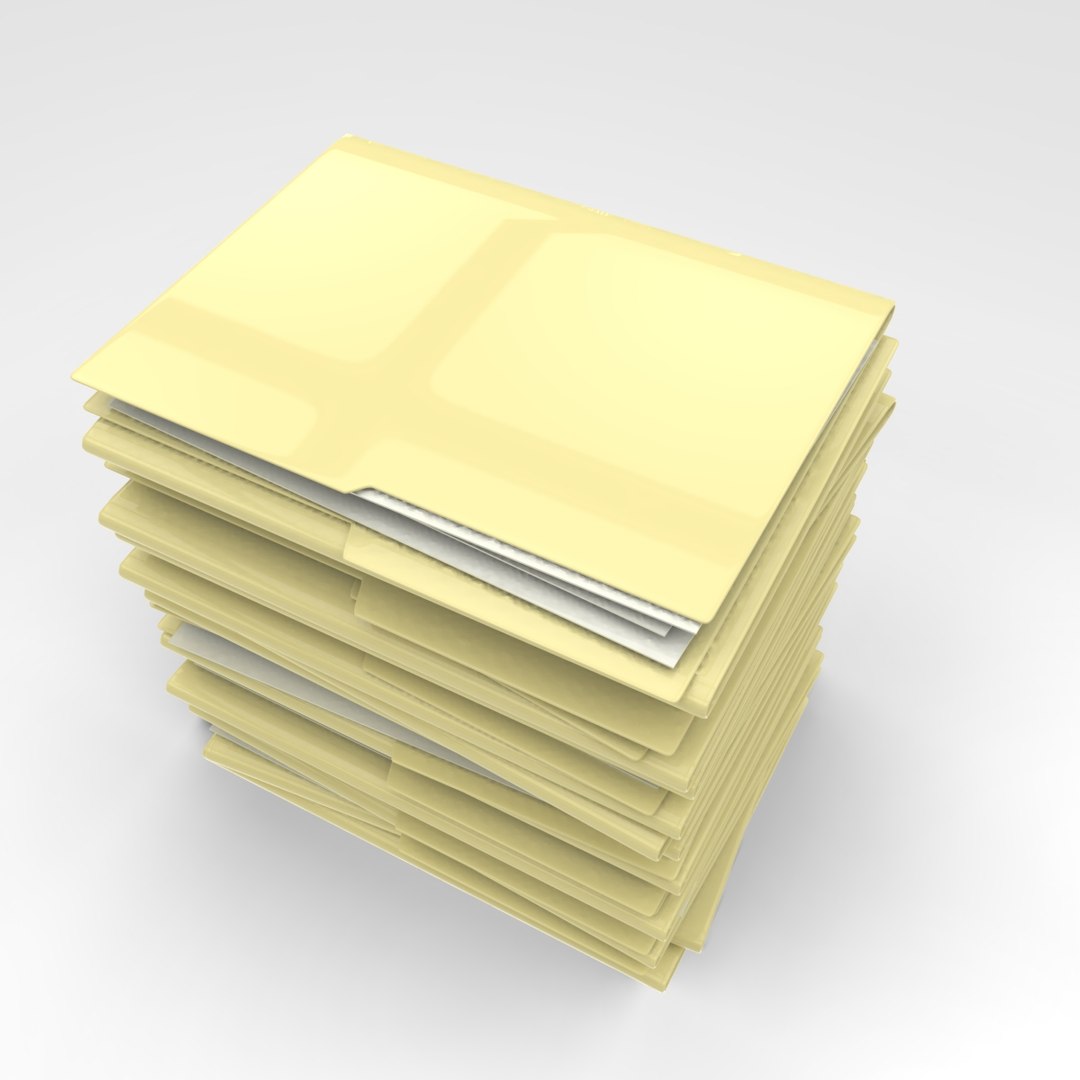 folder stack 3d model