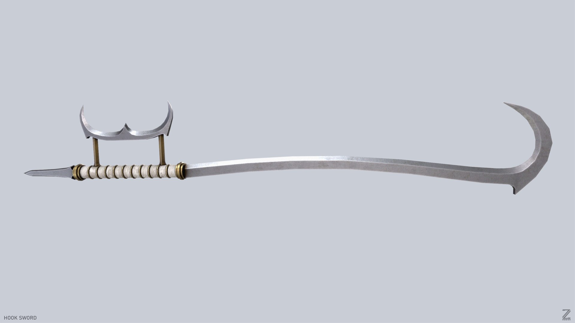 3D Model Hook Sword - TurboSquid 2421968