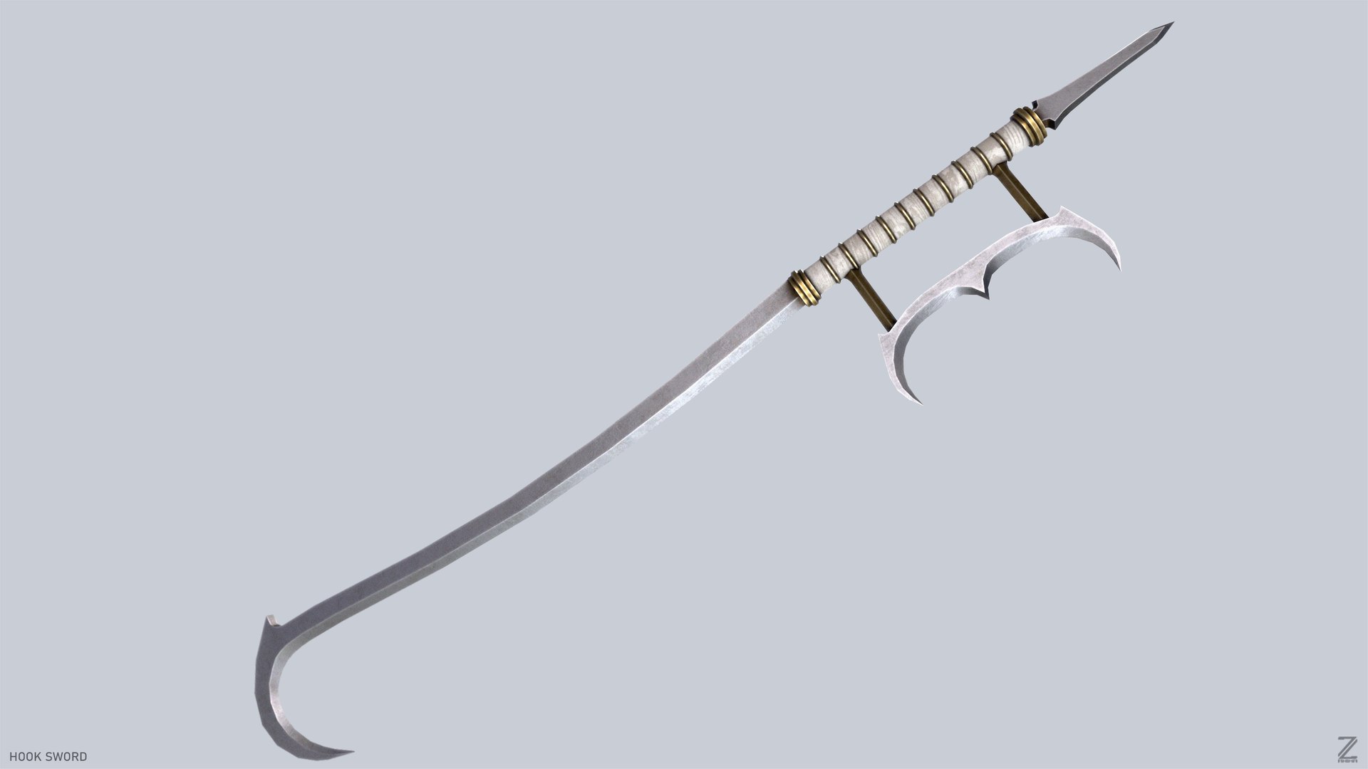 3D Model Hook Sword - TurboSquid 2421968