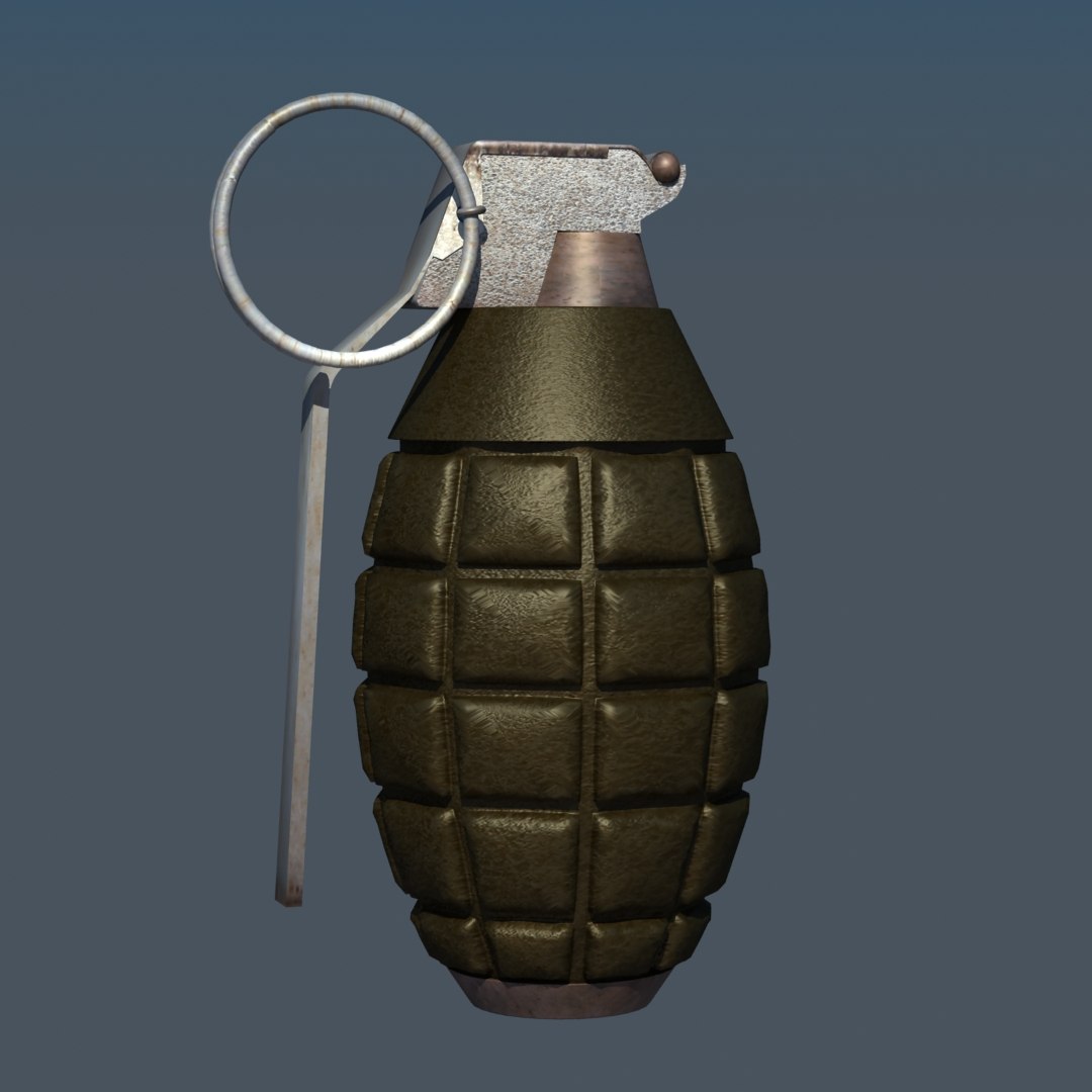 3d hand grenade model