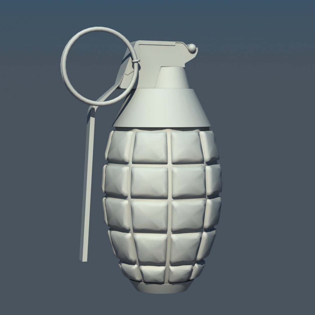 3d hand grenade model