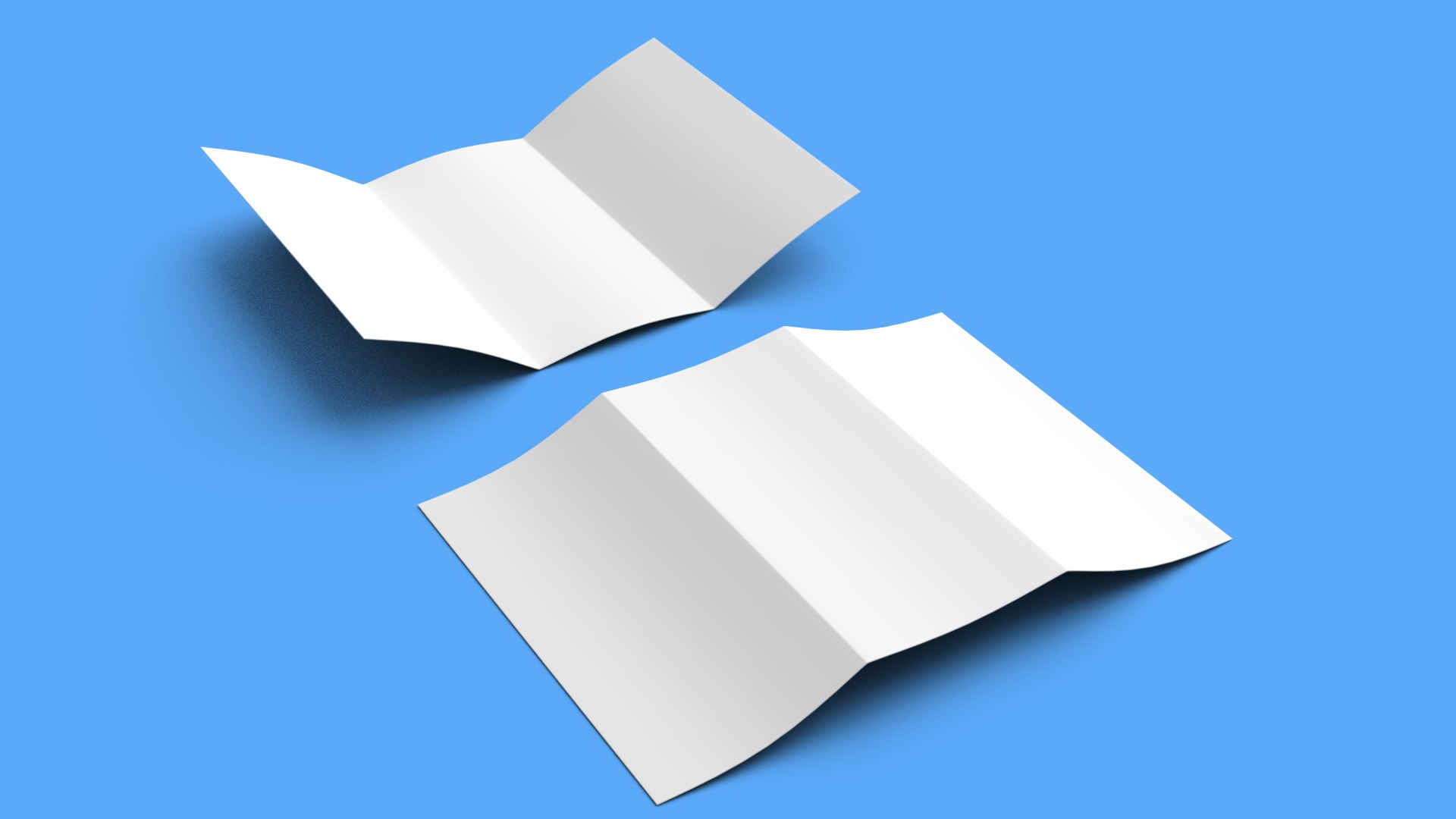 3D A4 C Fold Flyer - TurboSquid 1510999