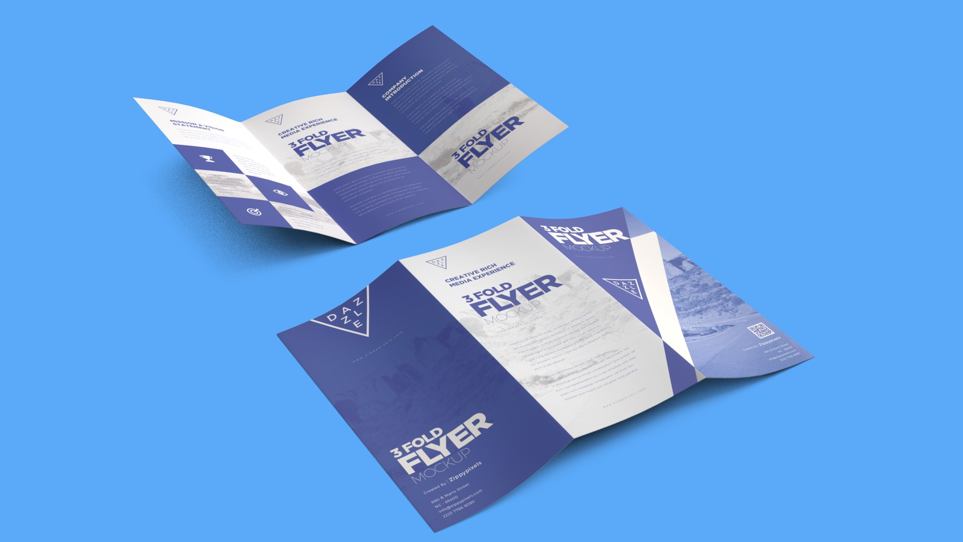 3D A4 C Fold Flyer - TurboSquid 1510999