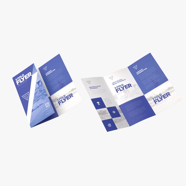 3D a4 c fold flyer - TurboSquid 1510999