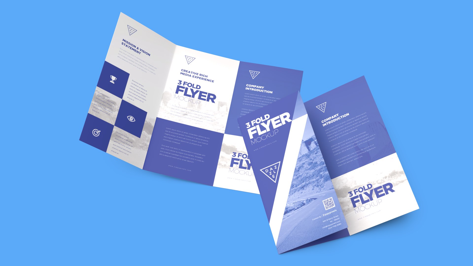 3D A4 C Fold Flyer - TurboSquid 1510999