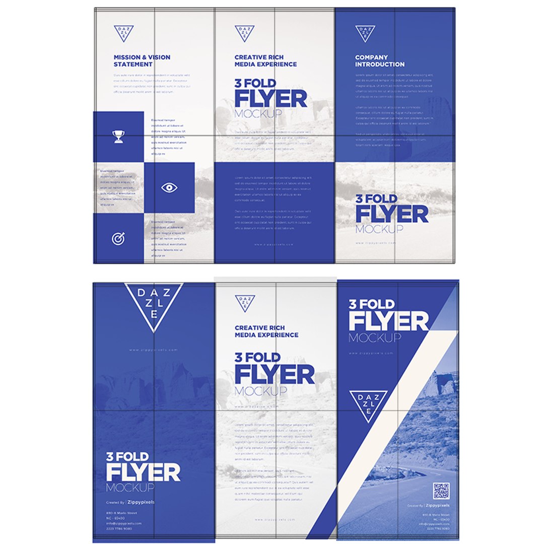 3D A4 C Fold Flyer - TurboSquid 1510999