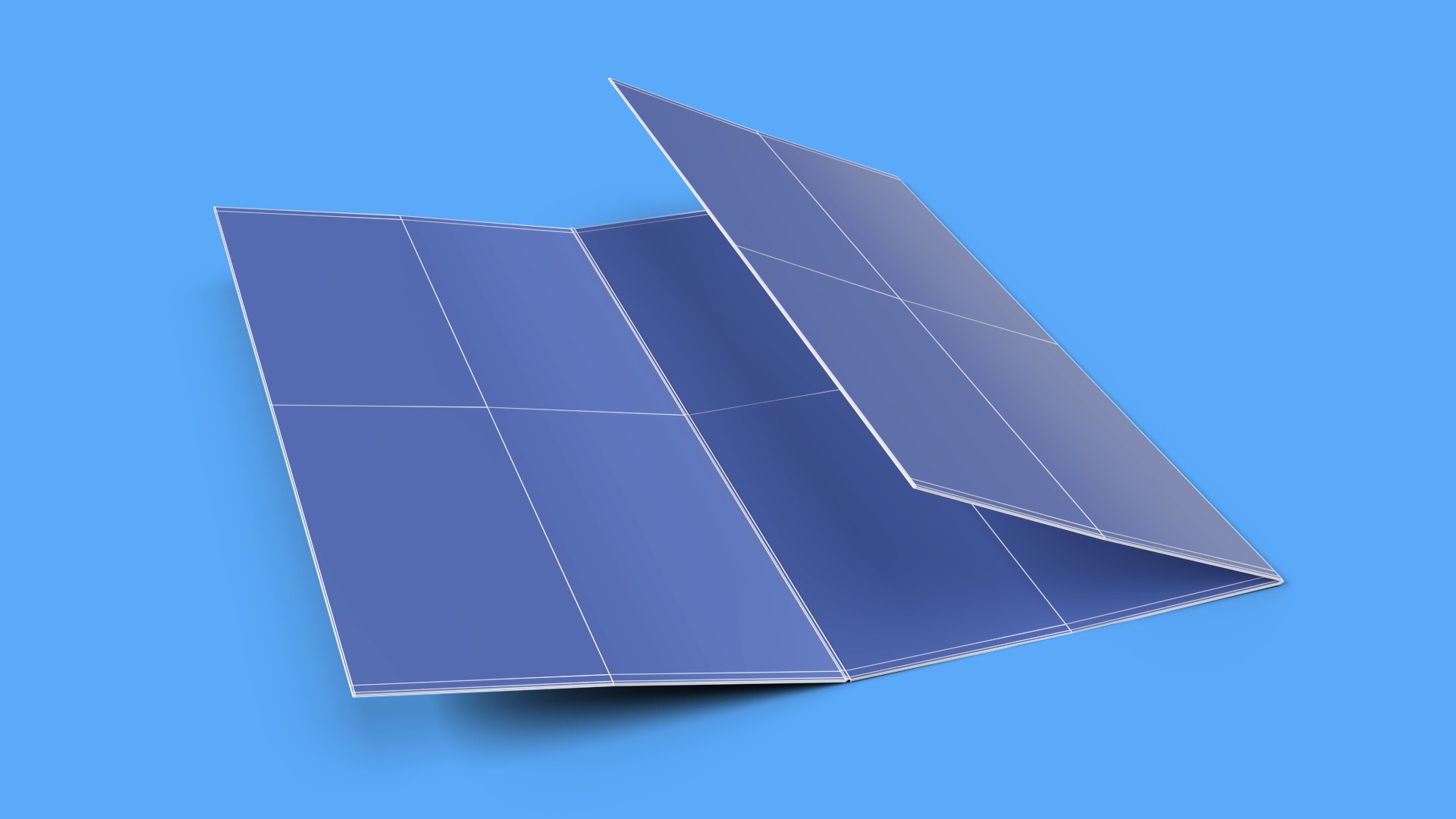3D A4 C Fold Flyer - TurboSquid 1510999