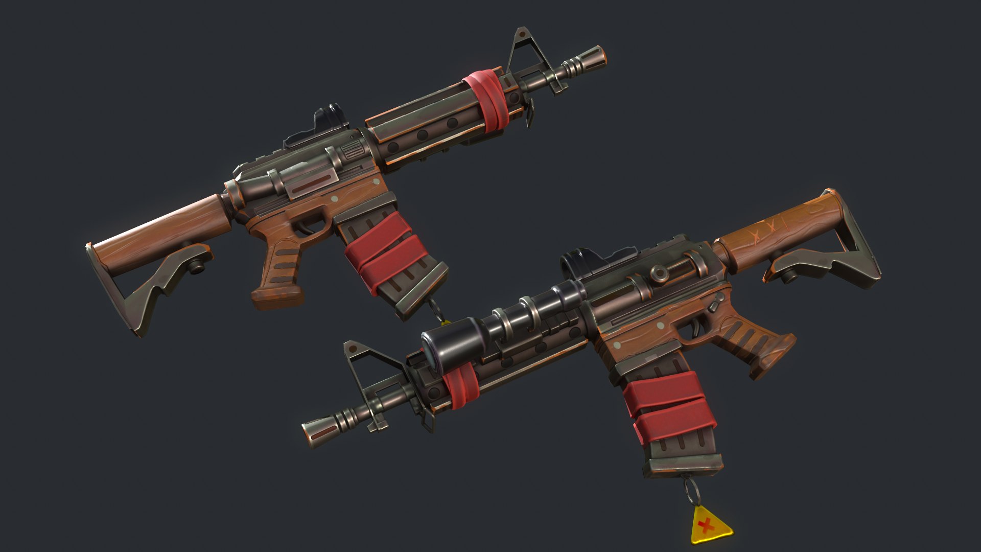 3D Stylized Carbine Rifile - TurboSquid 1861529