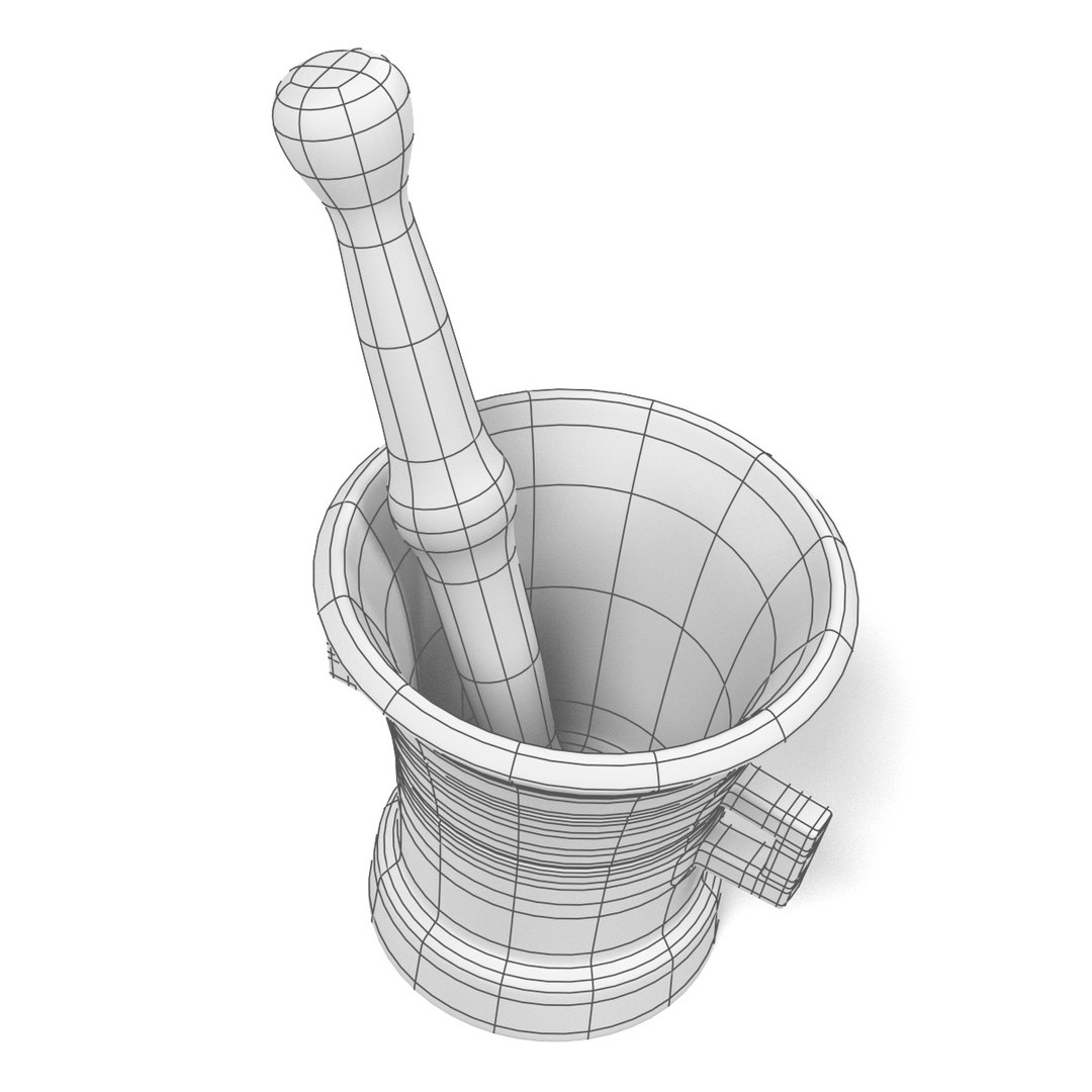 3d Model Of Alchemy Mortar