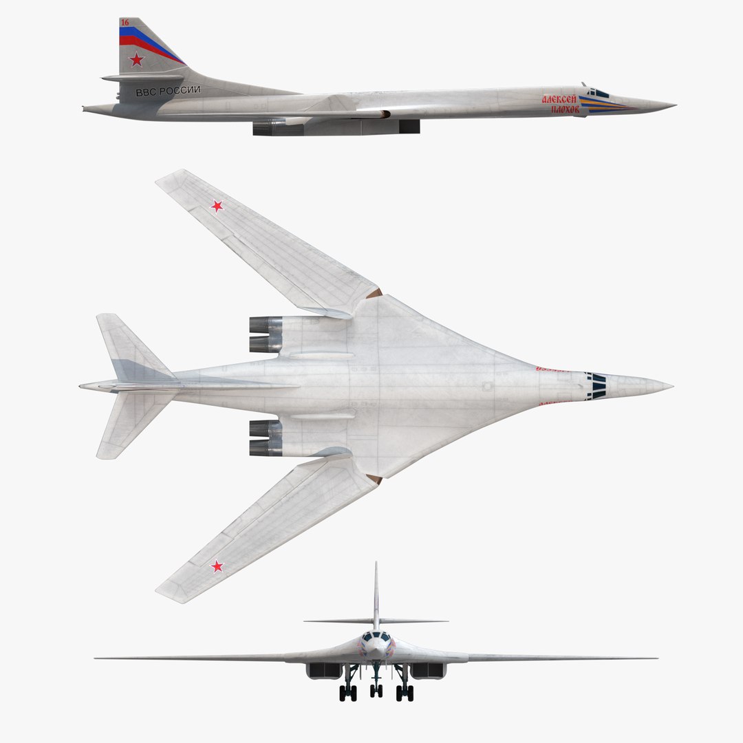 Tu-160 Tupolev Blackjack Bomber 3D Model - TurboSquid 1238044