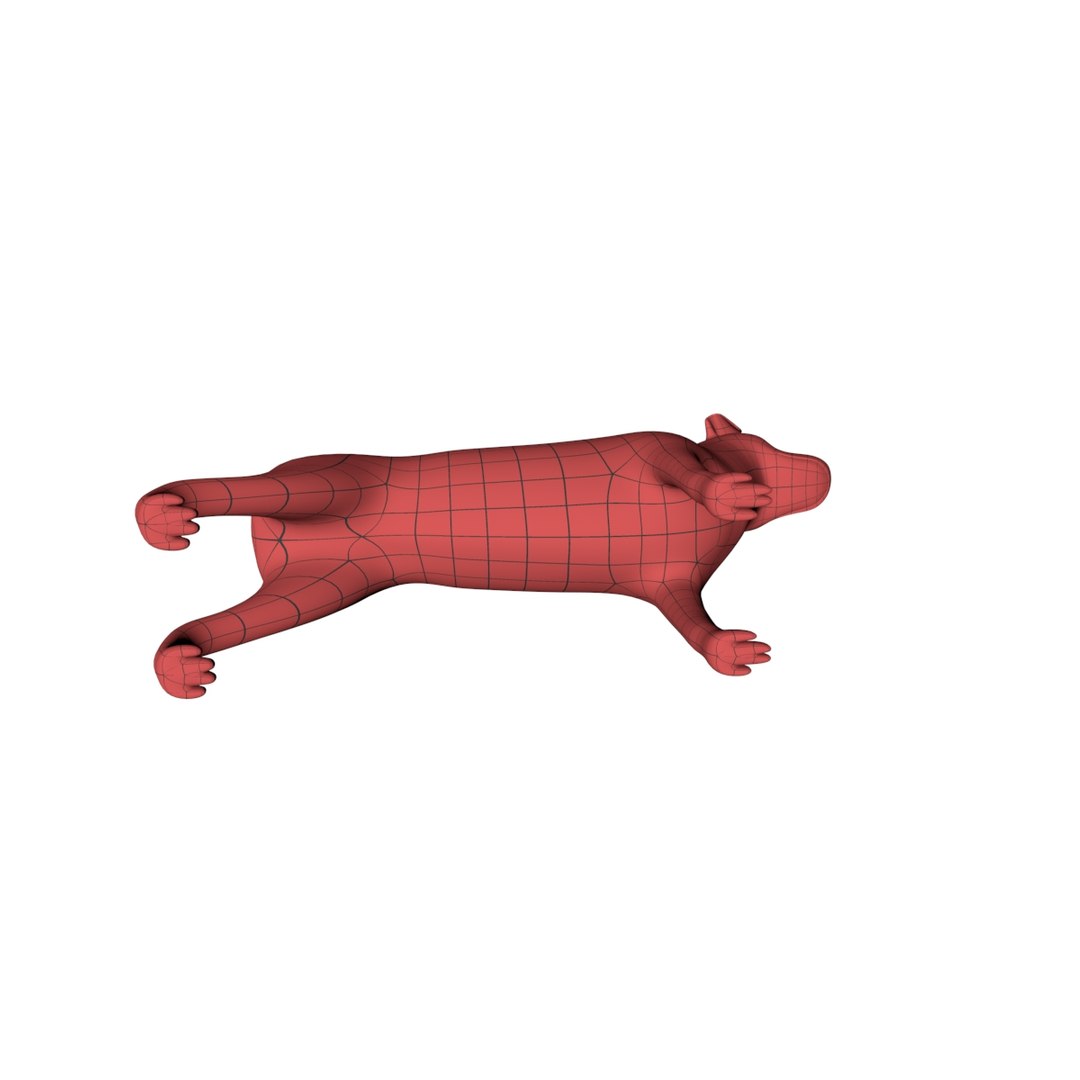 3d Base Mesh Rottweiler Dog Model