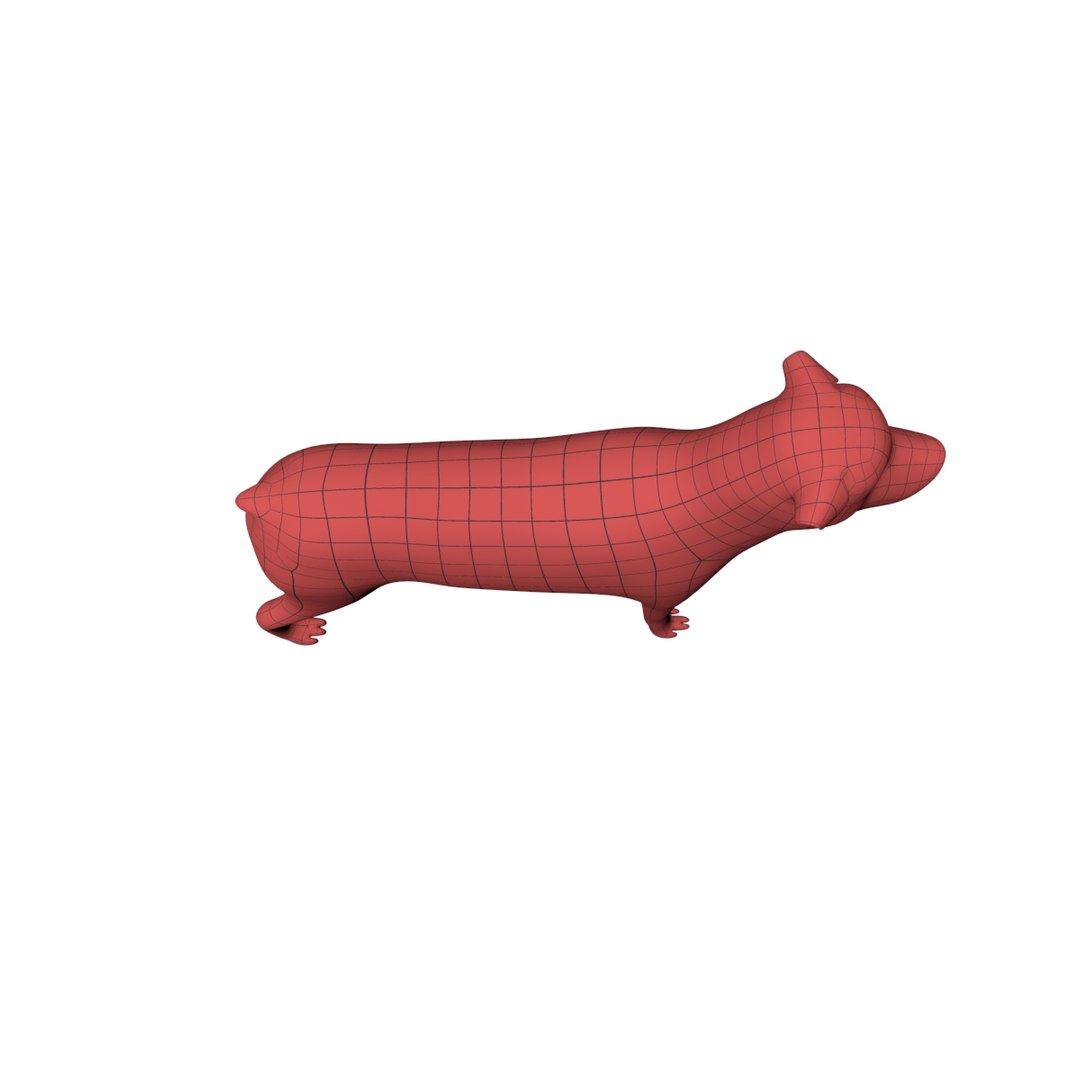 3d Base Mesh Rottweiler Dog Model