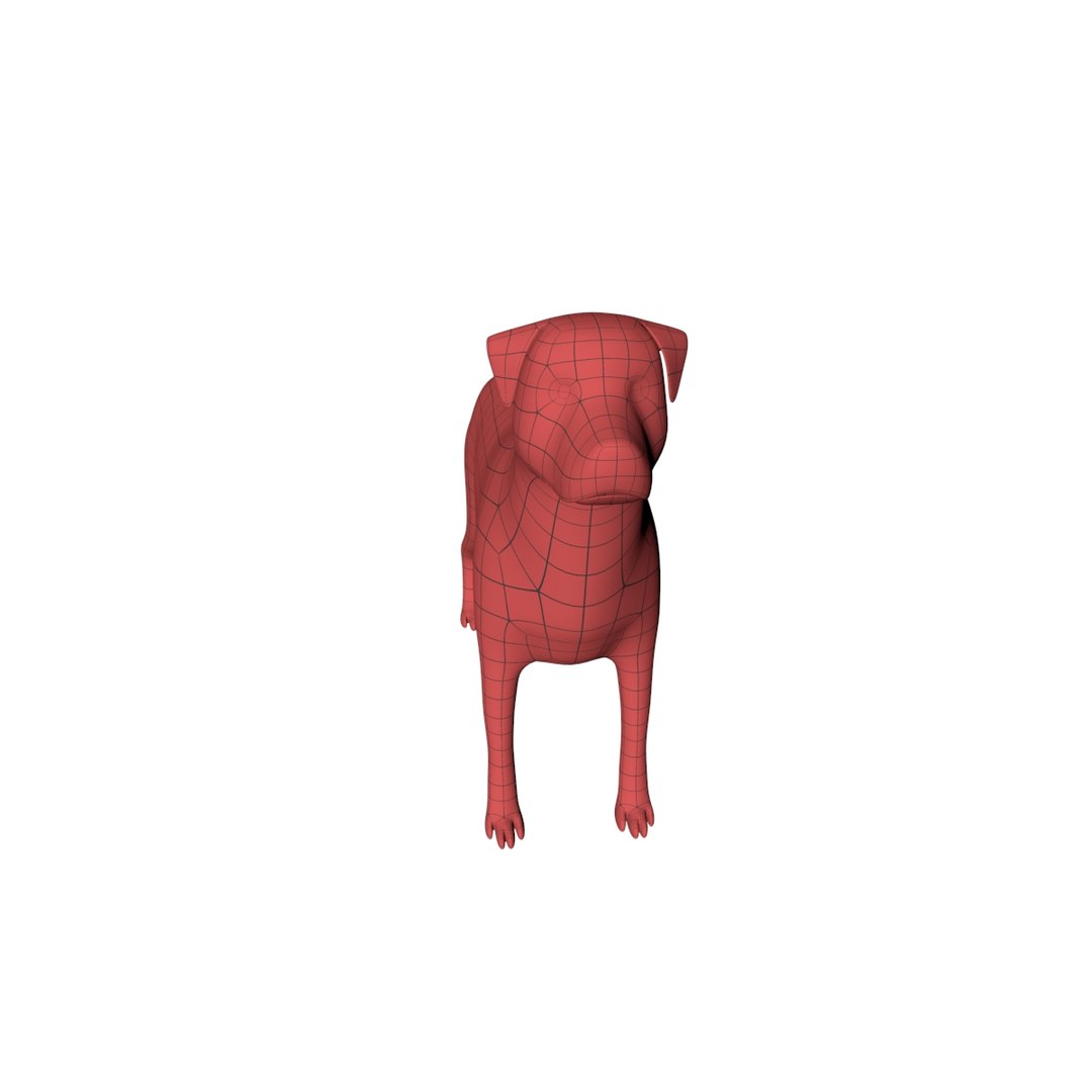 3d Base Mesh Rottweiler Dog Model