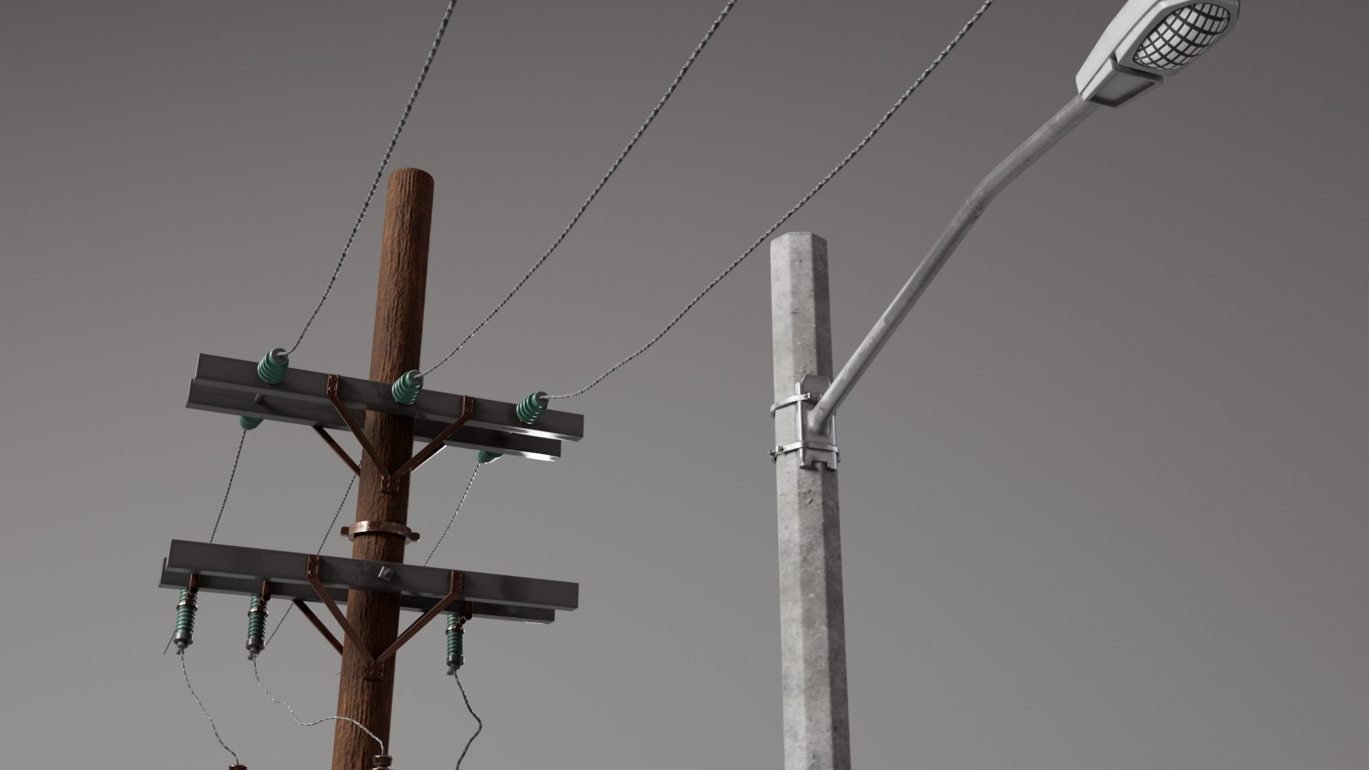 Street Light Poles Bundle Pack 2x1 Model - TurboSquid 2388431