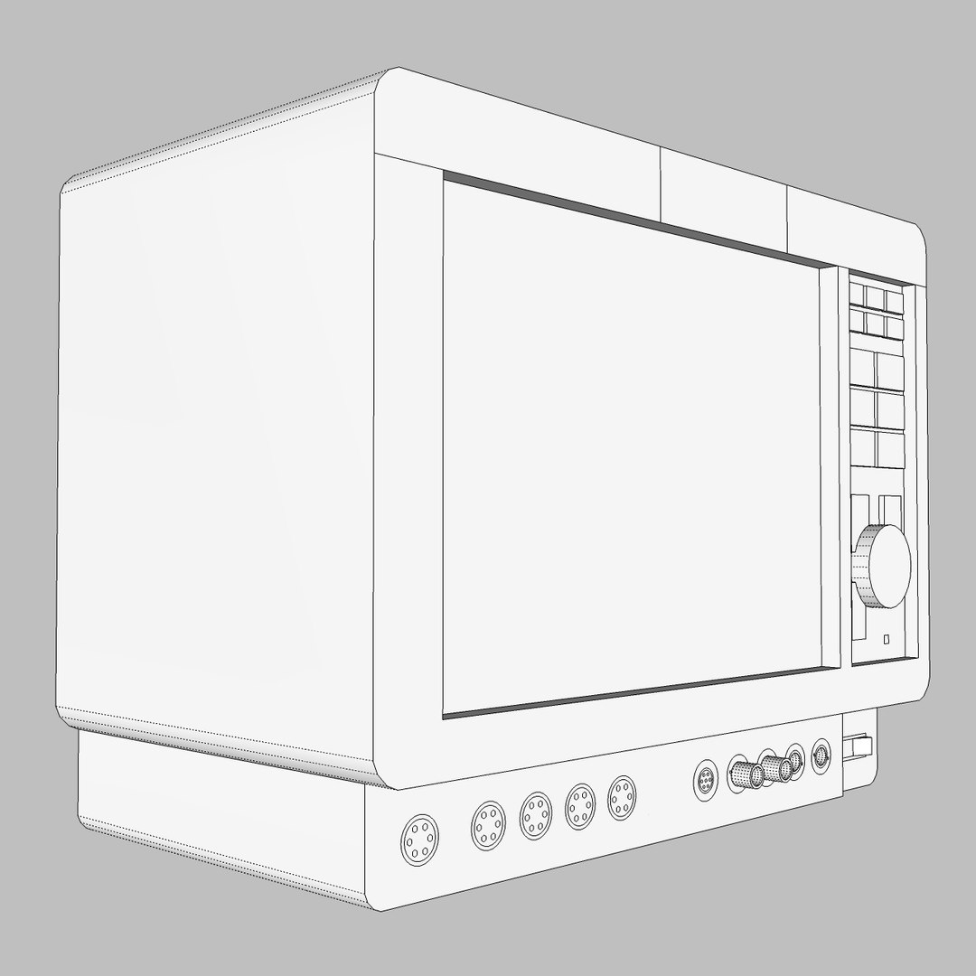 3d Monitor Medical Ecg Model