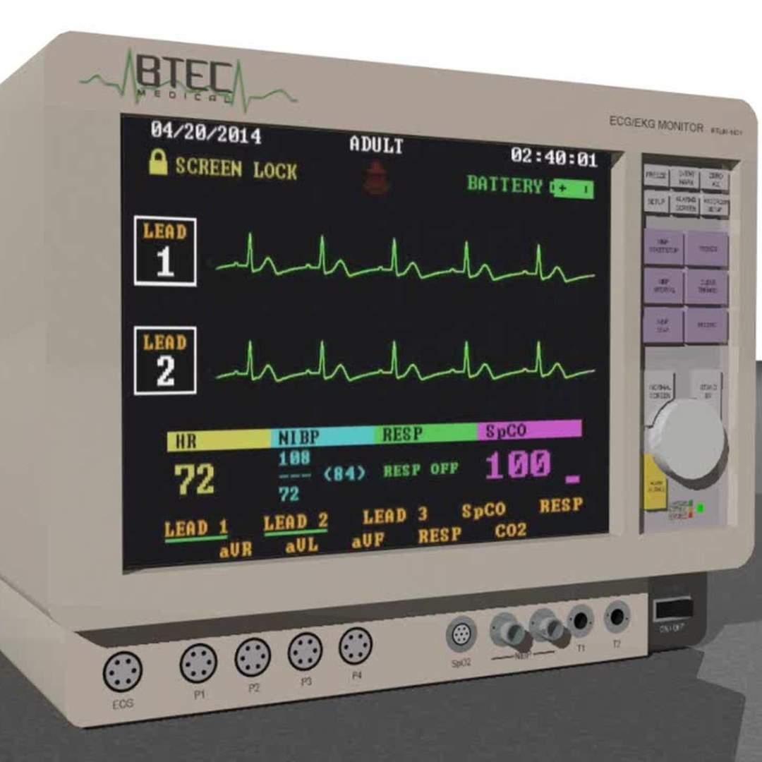3d Monitor Medical Ecg Model