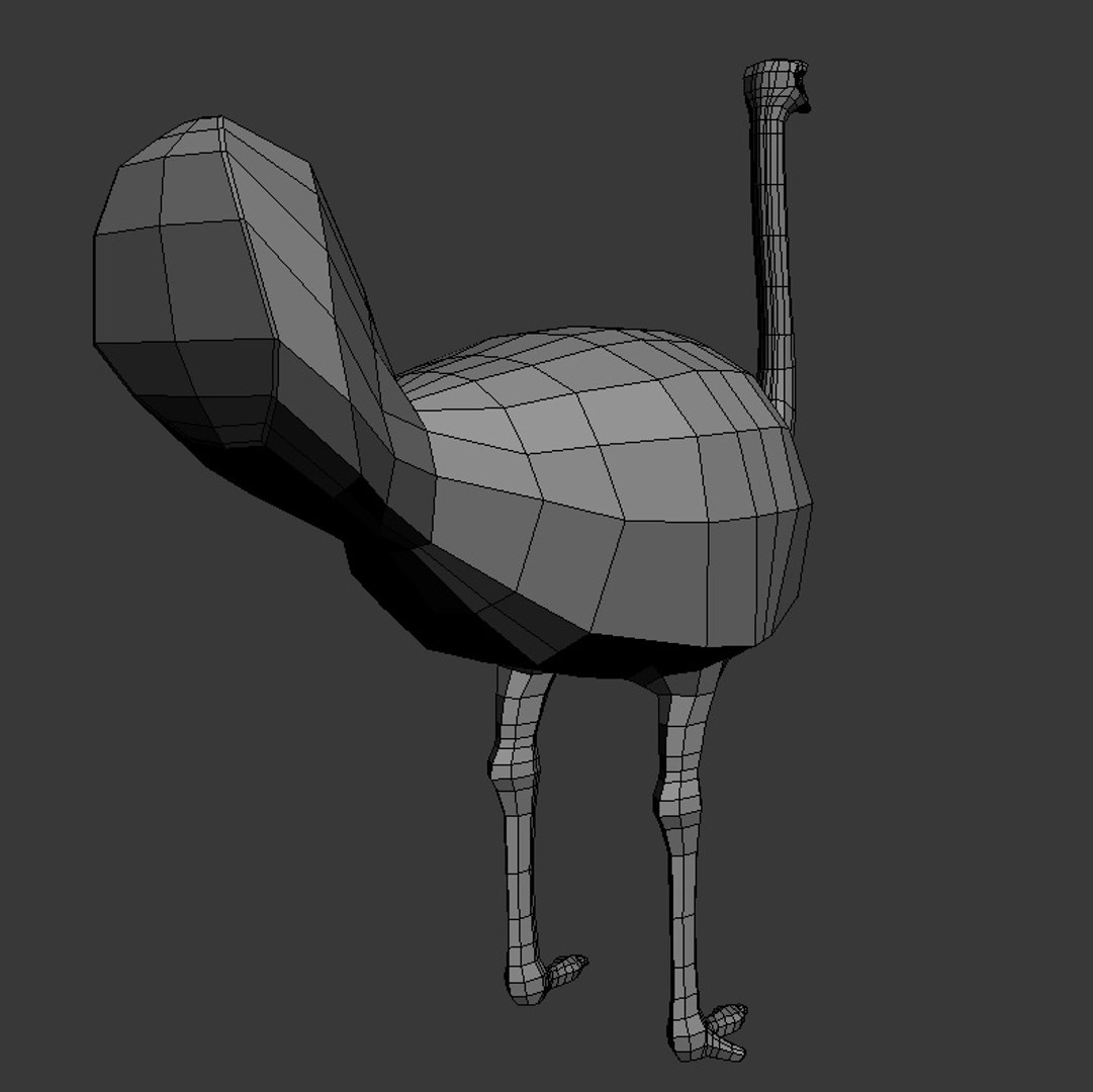 3d ostrich