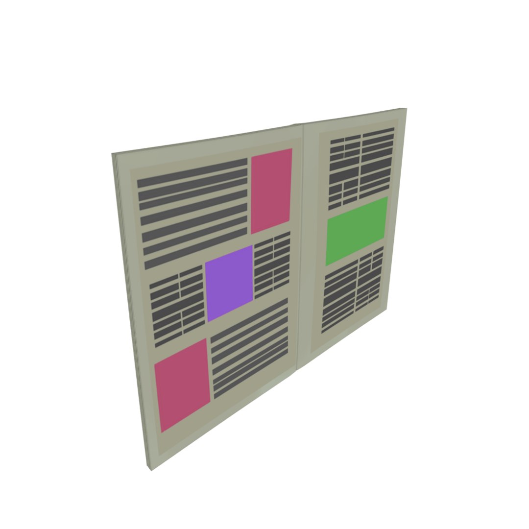 Newspaper Paper 3D Model - TurboSquid 1585198