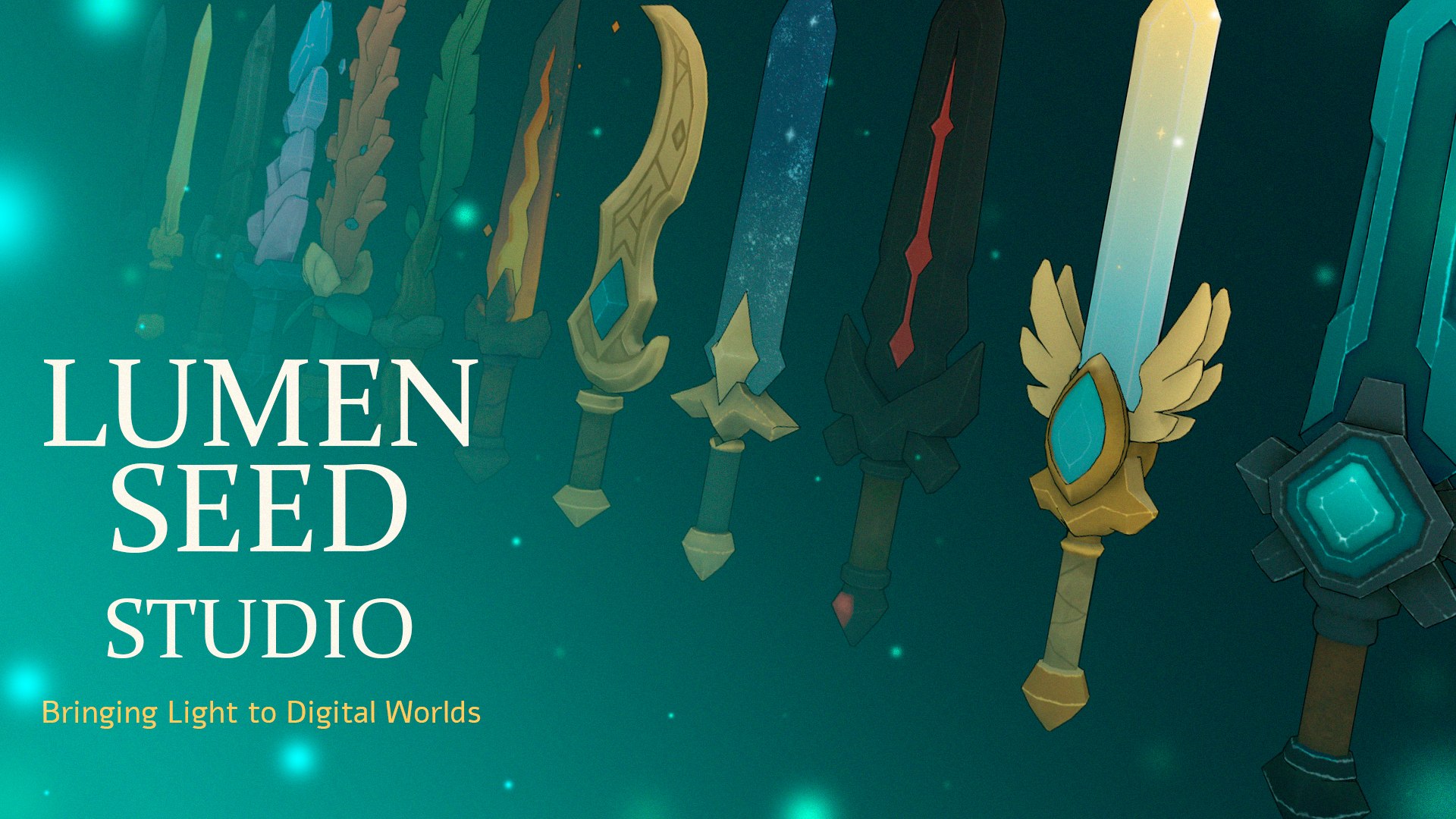 Stylized Sword Pack 24 Low Poly Fantasy Weapons Hand-Painted Textures ...