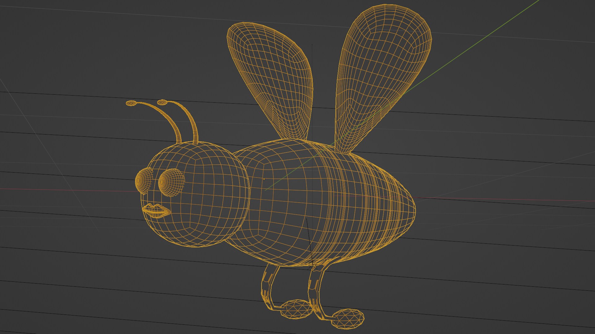 Black Cartoon Bee 3D Model - TurboSquid 2124813