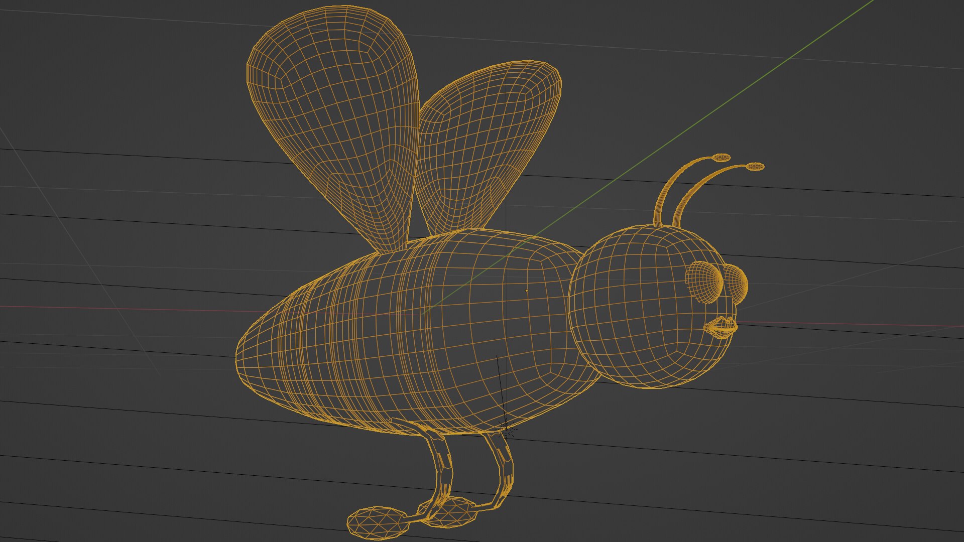 Black Cartoon Bee 3D Model - TurboSquid 2124813