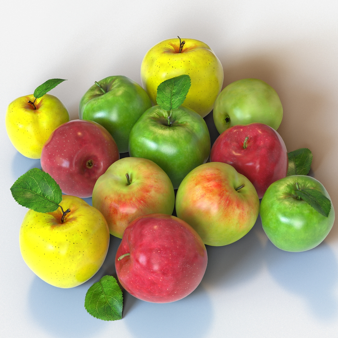 3ds max apples red green