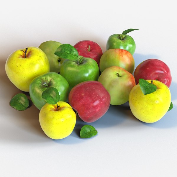 3ds max apples red green