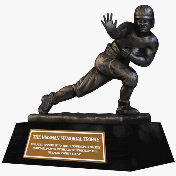 modelo 3d Premio del Trofeo en Memoria de Heisman Negro - TurboSquid ...