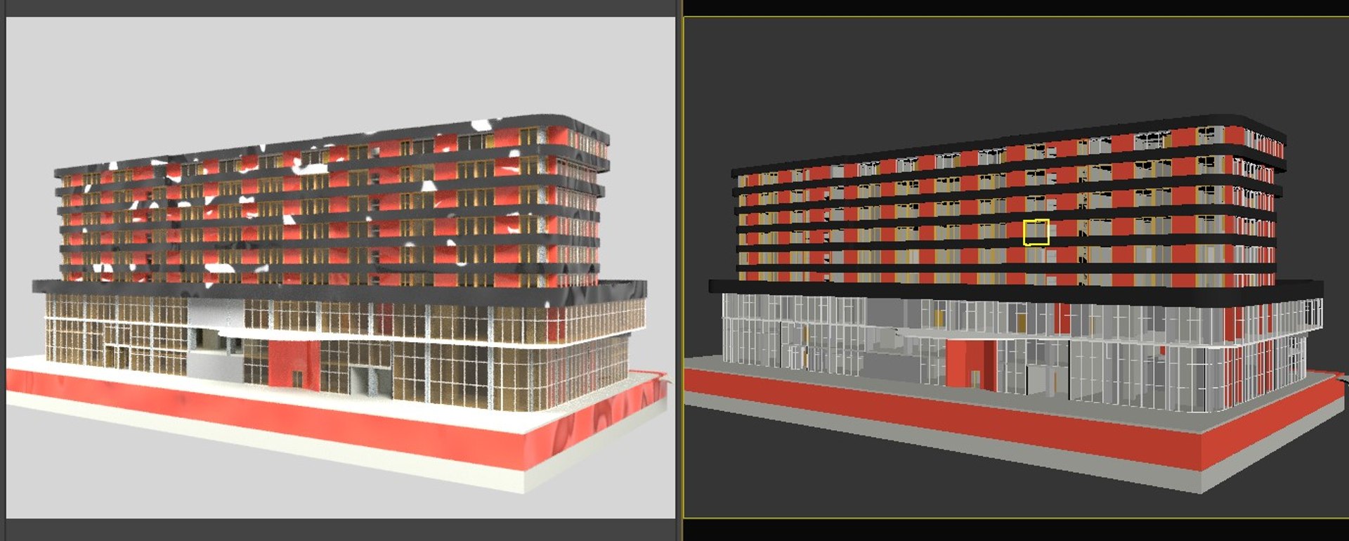 3D Hotel Building Revit Scene - TurboSquid 1536674