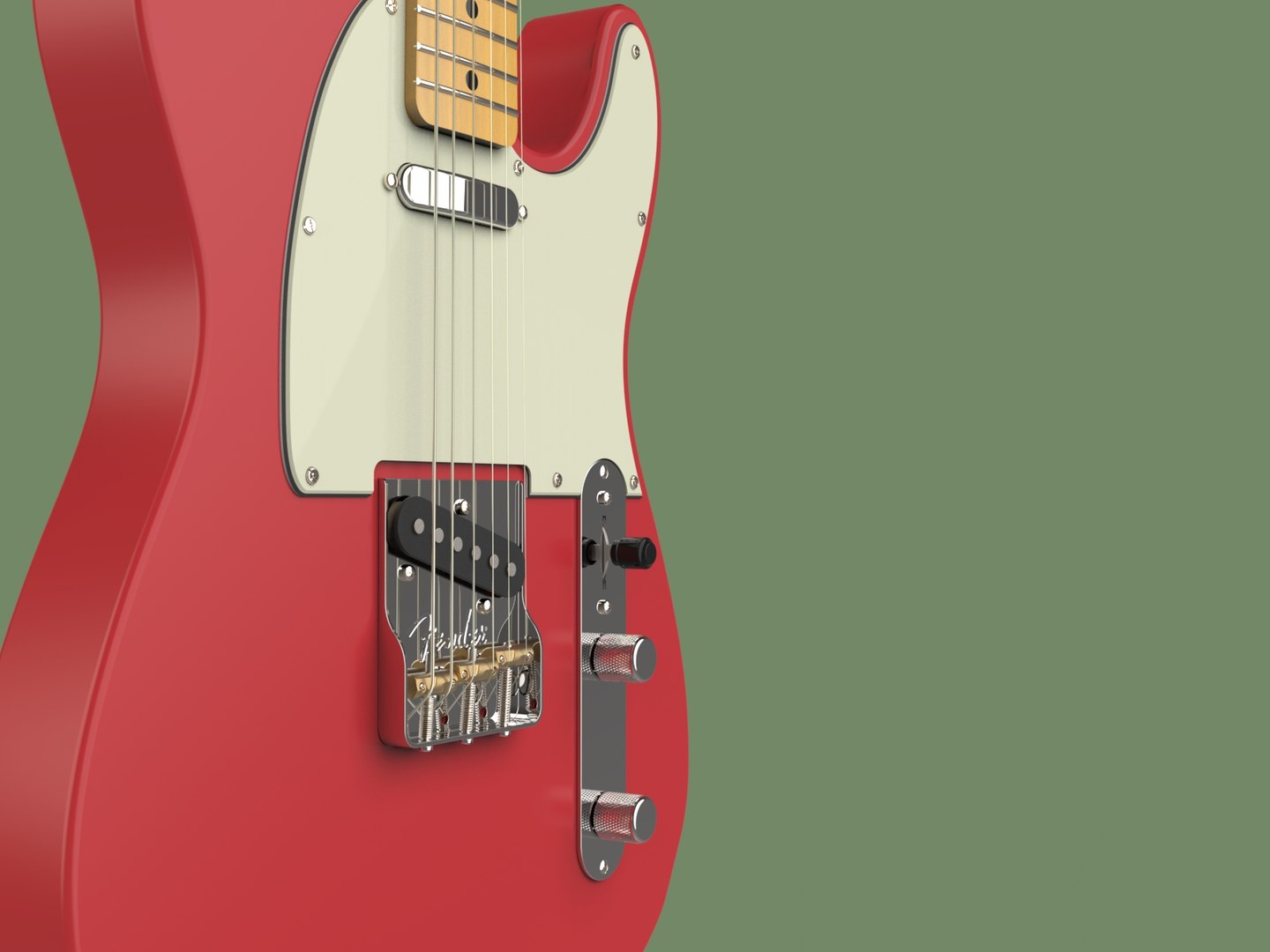 3D Model Fender Telecaster American Professional - TurboSquid 2283137