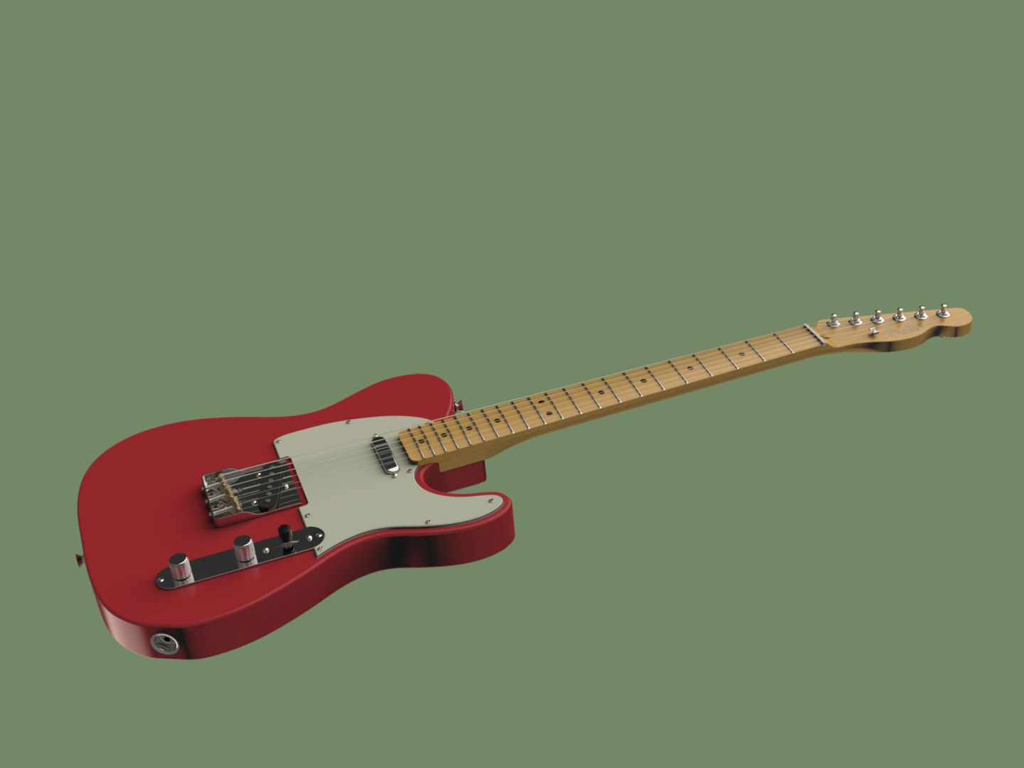 3D Model Fender Telecaster American Professional - TurboSquid 2283137