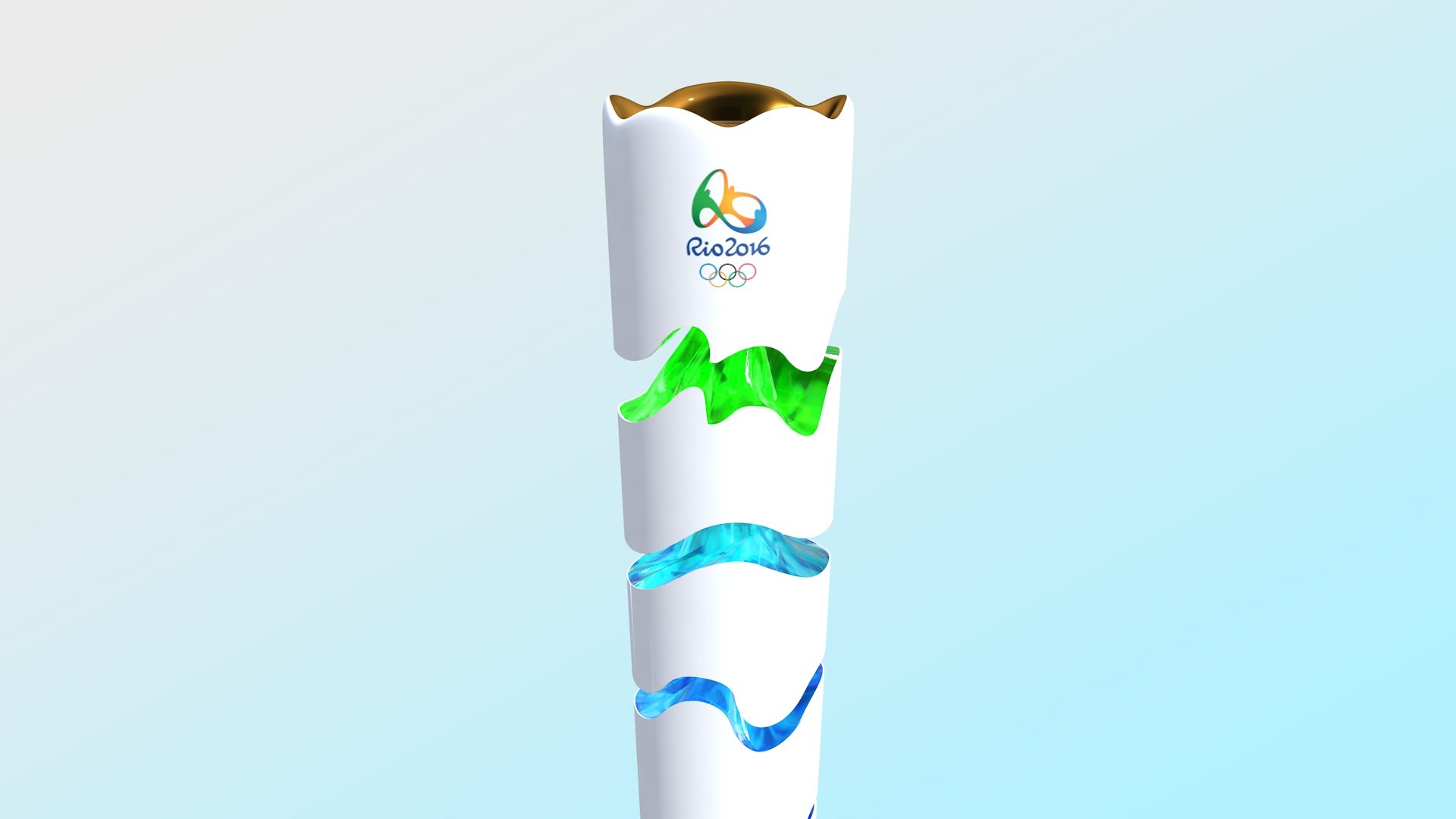 Olympic Torch Rio 2016 3d C4d