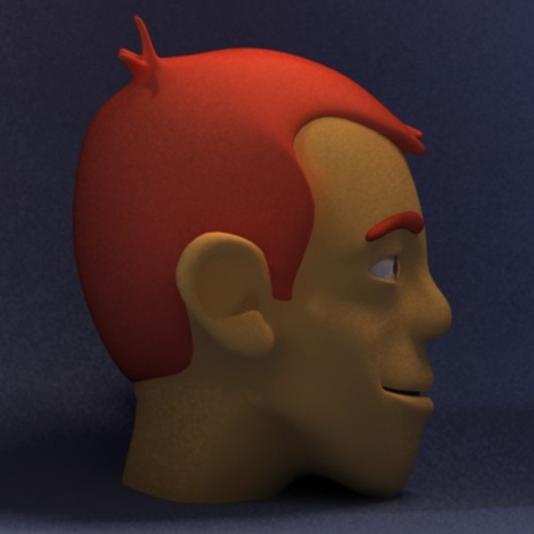 customize cartoon head faces 3d model