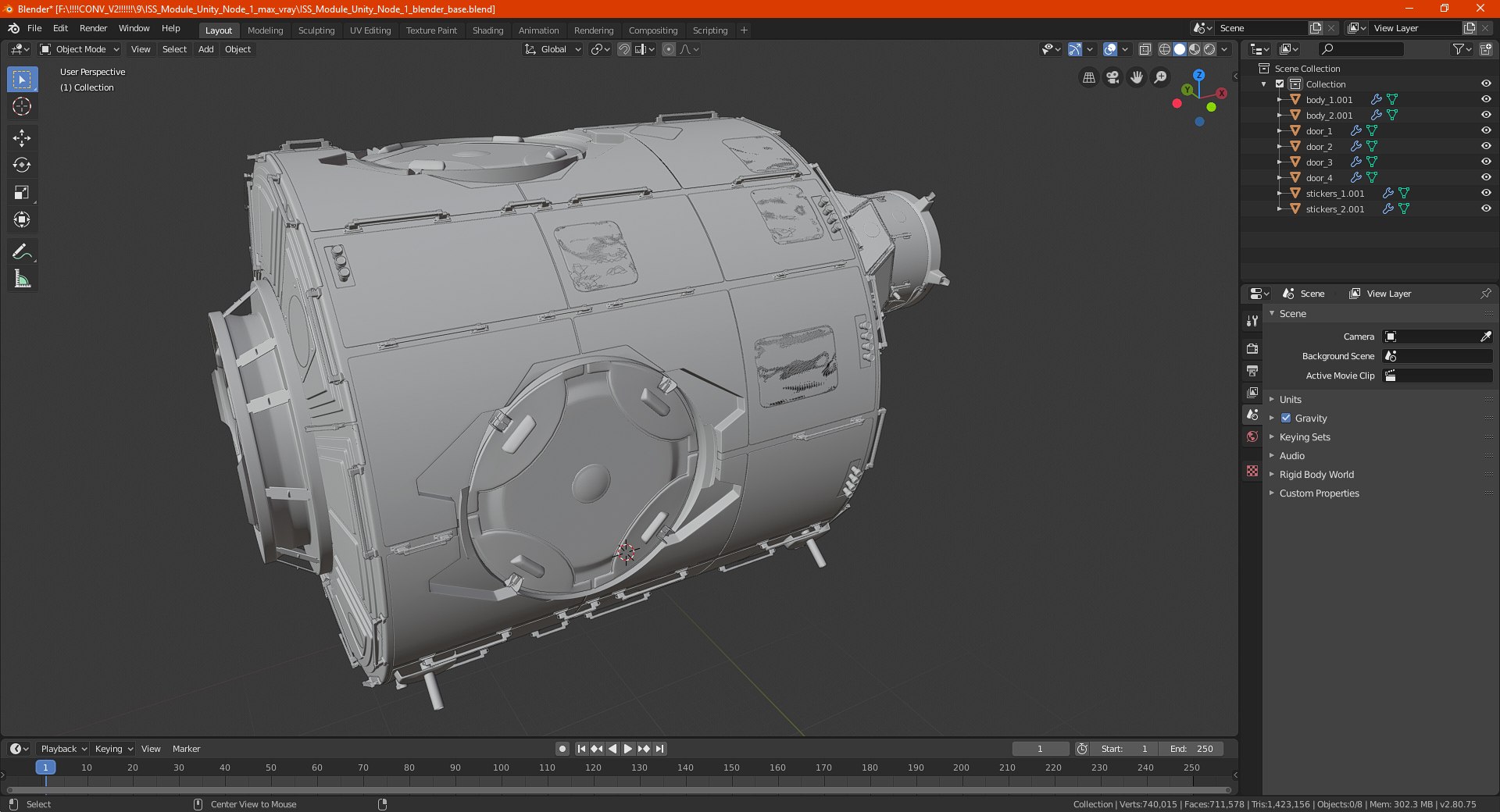 Iss module unity node 3D model - TurboSquid 1546195