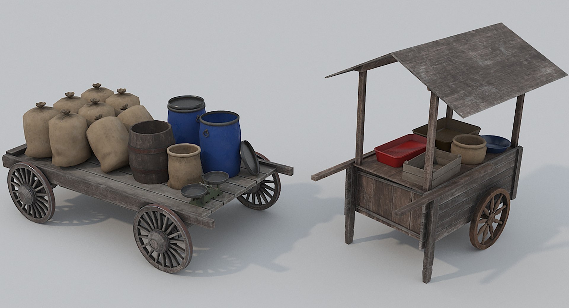 3D Market Carts And Props - TurboSquid 1736405