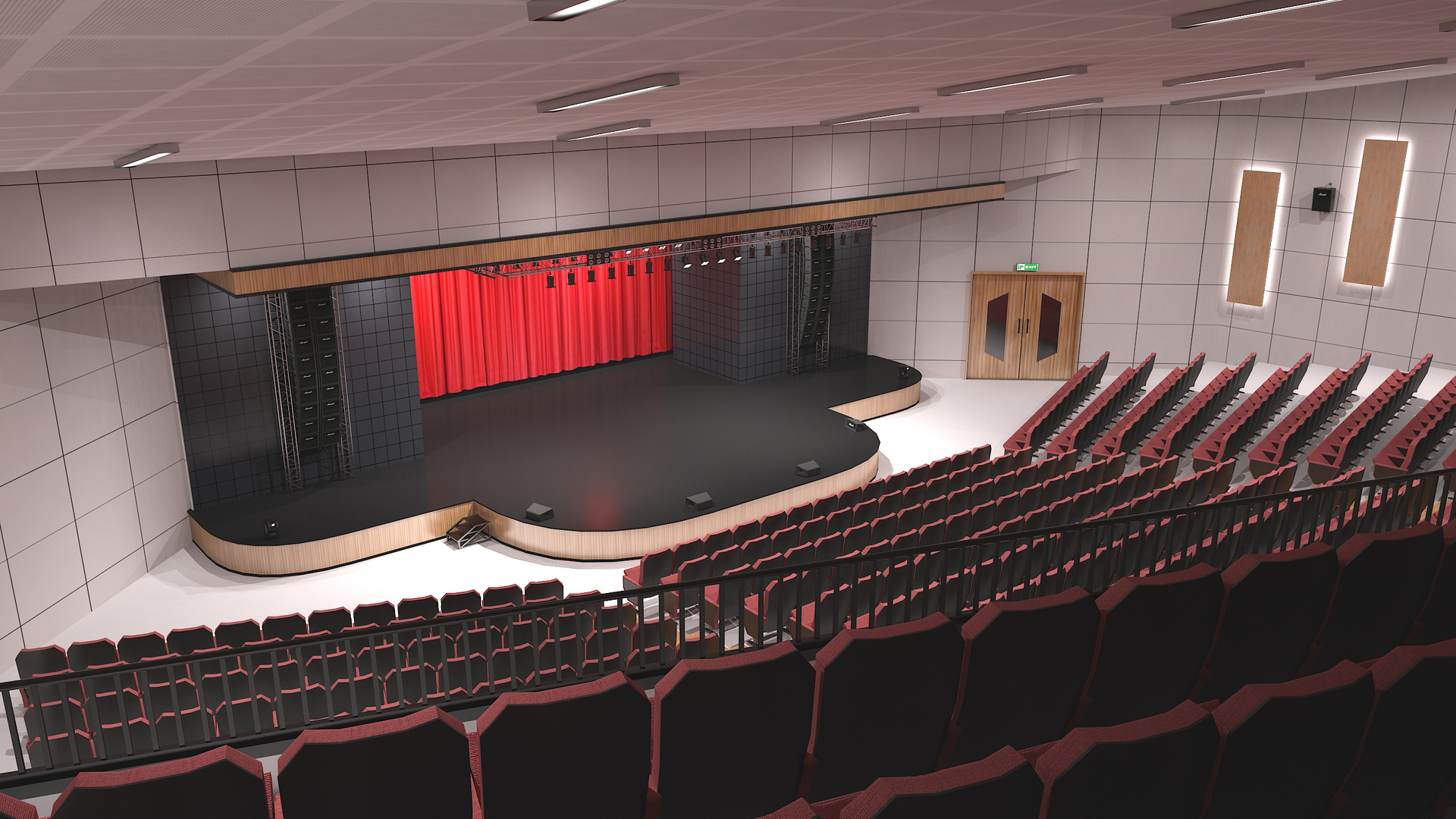 Theater room stage 3D model - TurboSquid 1574397
