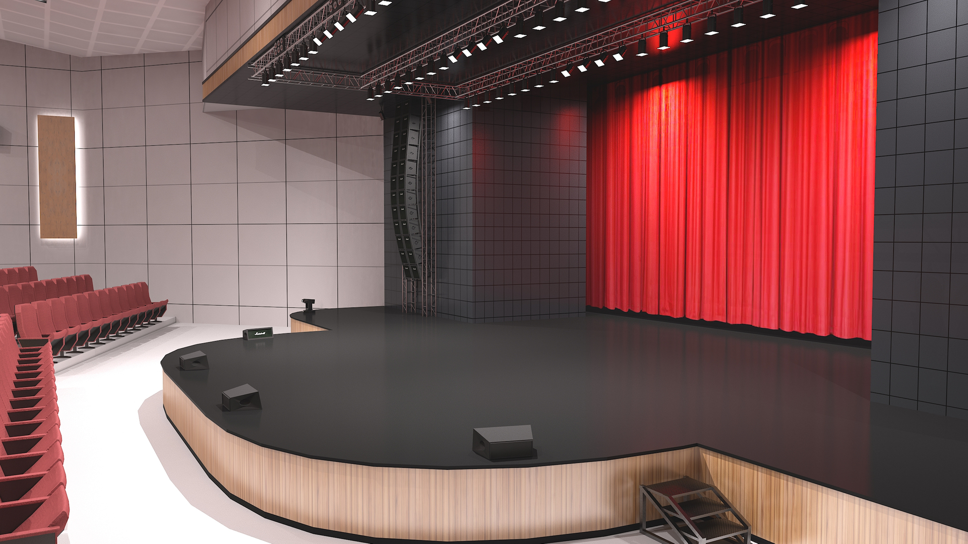Theater room stage 3D model - TurboSquid 1574397