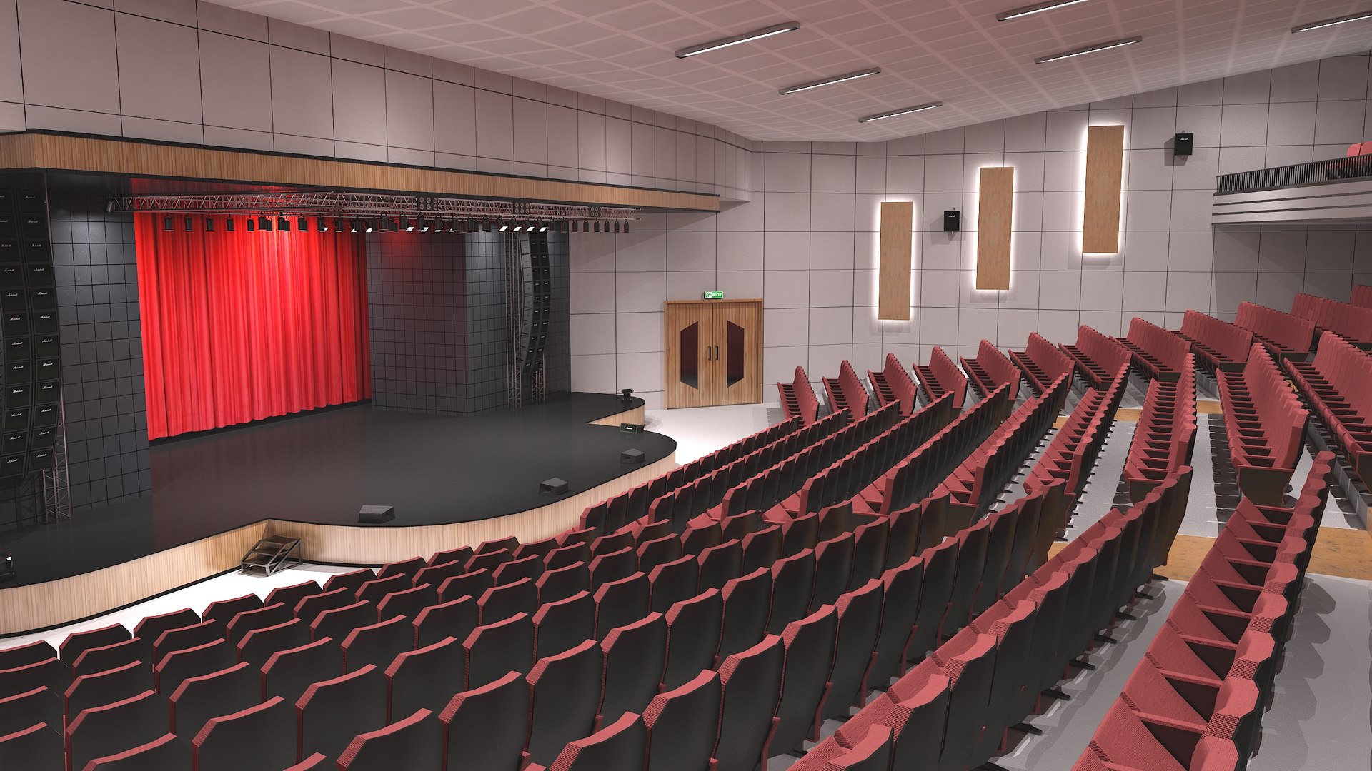 Theater Room Stage 3D Model - TurboSquid 1574397