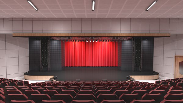 Theater room stage 3D model - TurboSquid 1574397
