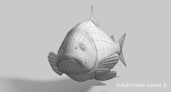 3d model whitefish animation